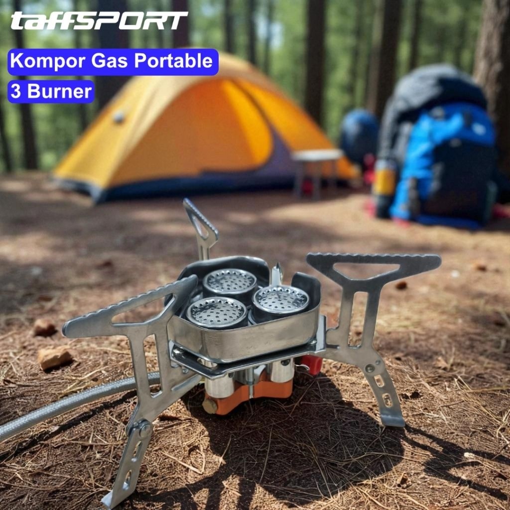 Jual TaffSPORT Kompor Gas Portable Lipat 3 Burner Ultralight Camping ...