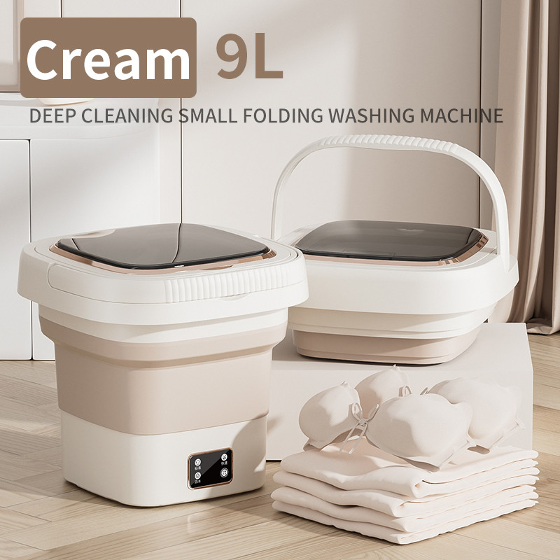 Jual 9L Foldable Washing Machine With LCD Display Spin Dryer Automatic ...