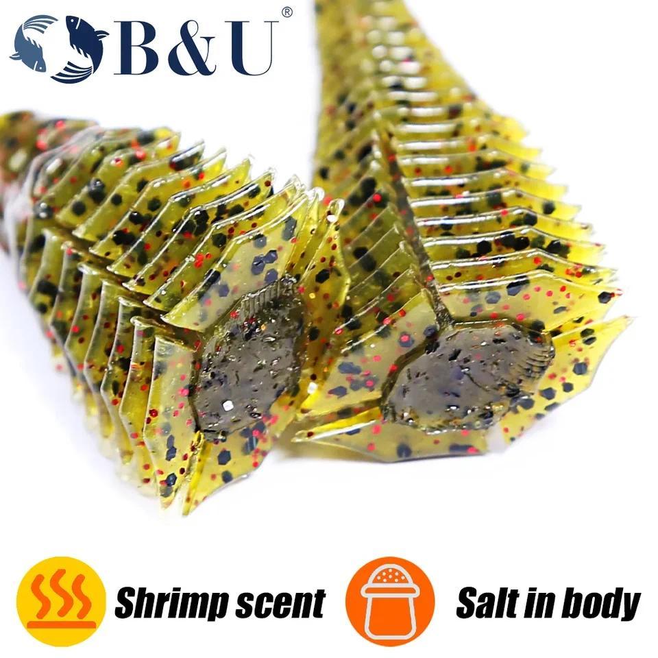 Jual B&U 5pcs 11.4cm Swimming Worm Bait Senko Wacky Stick Soft Lures ...