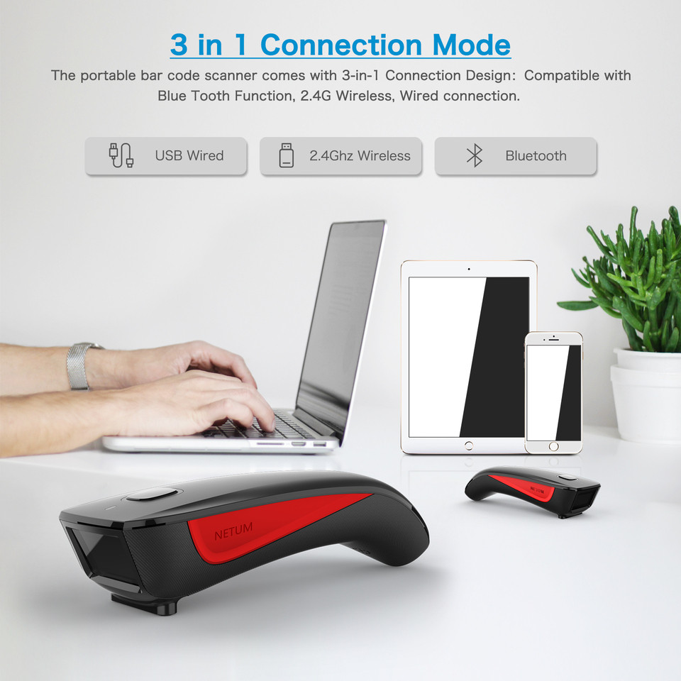 Jual NETUM C990 Bluetooth 2D Barcode Scanner Pocket Wireless QR Reader ...