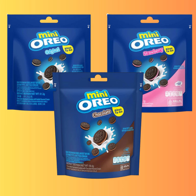 Jual SAG Mini Oreo Biskuit Pouch 61,3 gr | Oreo Mini | Chocolate ...
