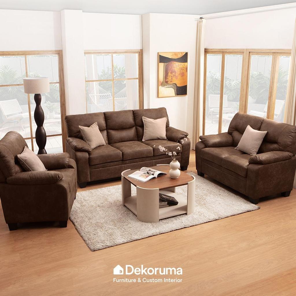 Jual Dekoruma SAIKA Sofa Dudukan Kulit / Sofa Bahan Faux Leather ...