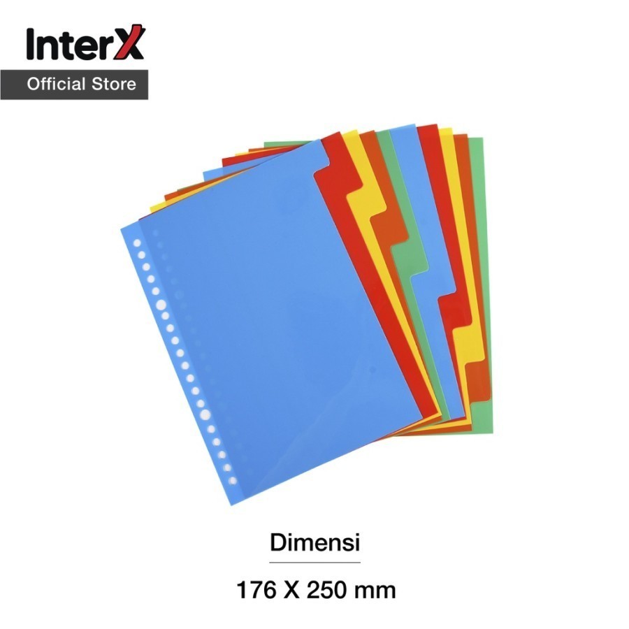 Jual PP Index Divider A5 Inter X Folder IDX 110A5 / Kertas Pembatas ...