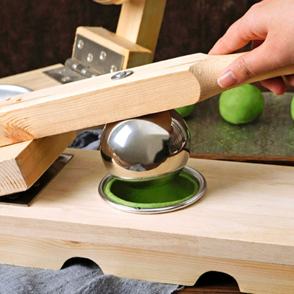 Jual Mochi Skin Maker Wood Pressure Skin Maker Easy to Use Dumpling ...