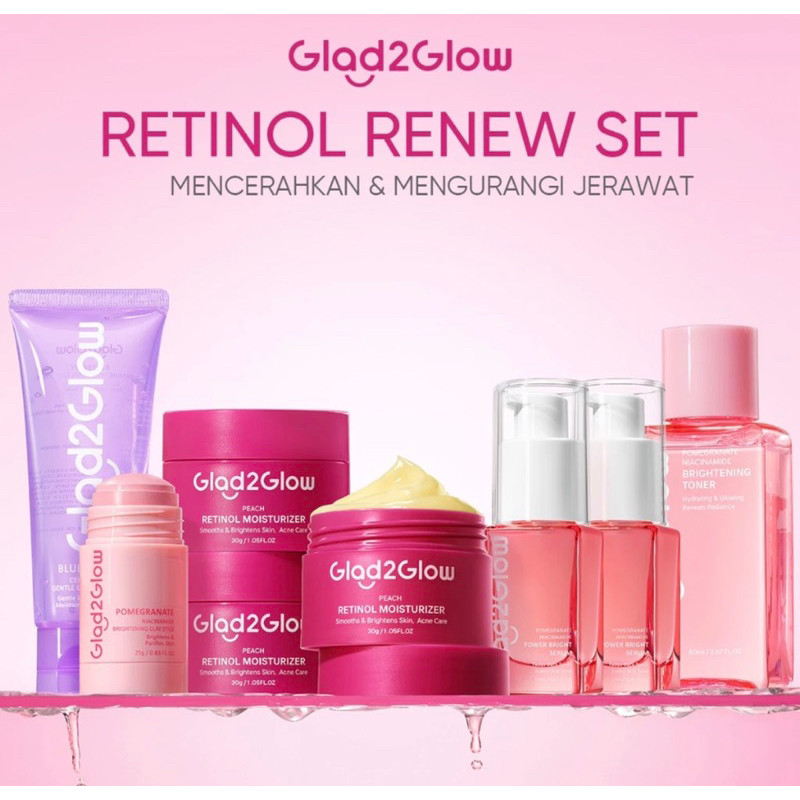 Jual Glad2Glow Day&Night 6in1 Renew Set Bundle -Brightening Toner ...