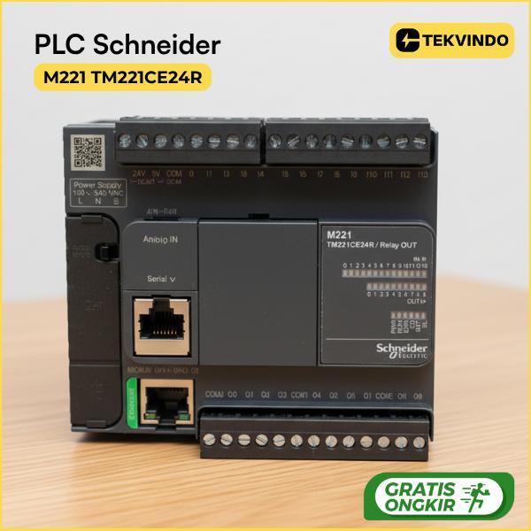 Jual PLC Schneider Modicon M221 TM221CE24R 24IO Controller Programmable Logic Control Industri ...