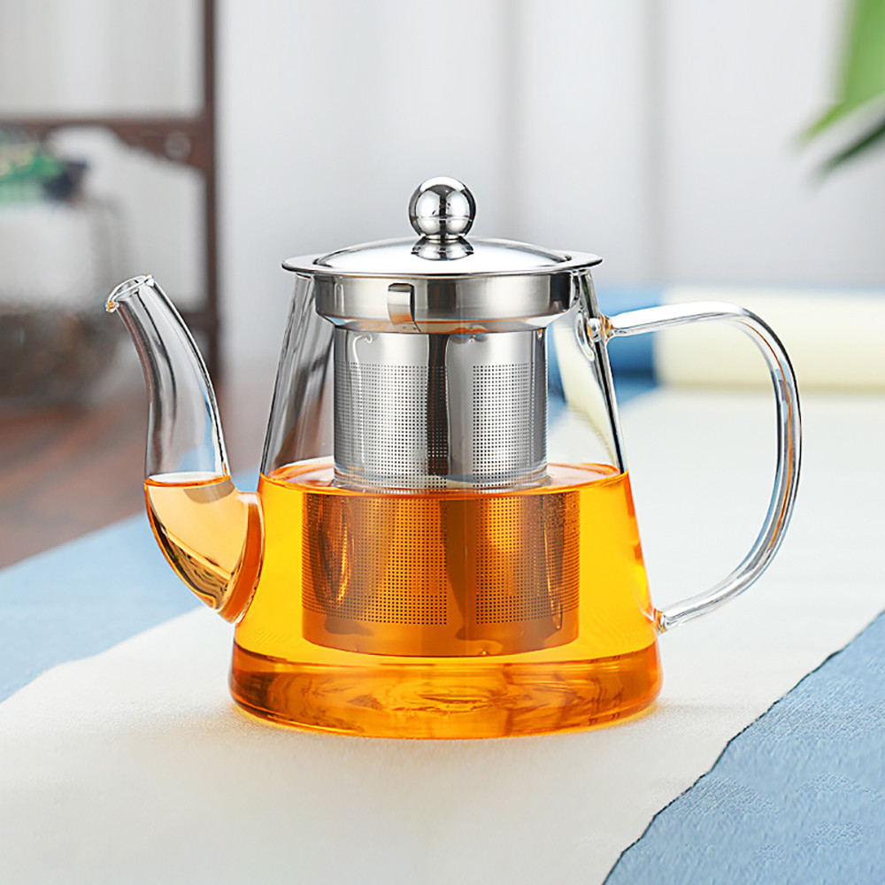 Jual High quality Tea Infuser Pot Heat-resistant Glass Teapot Cup With ...