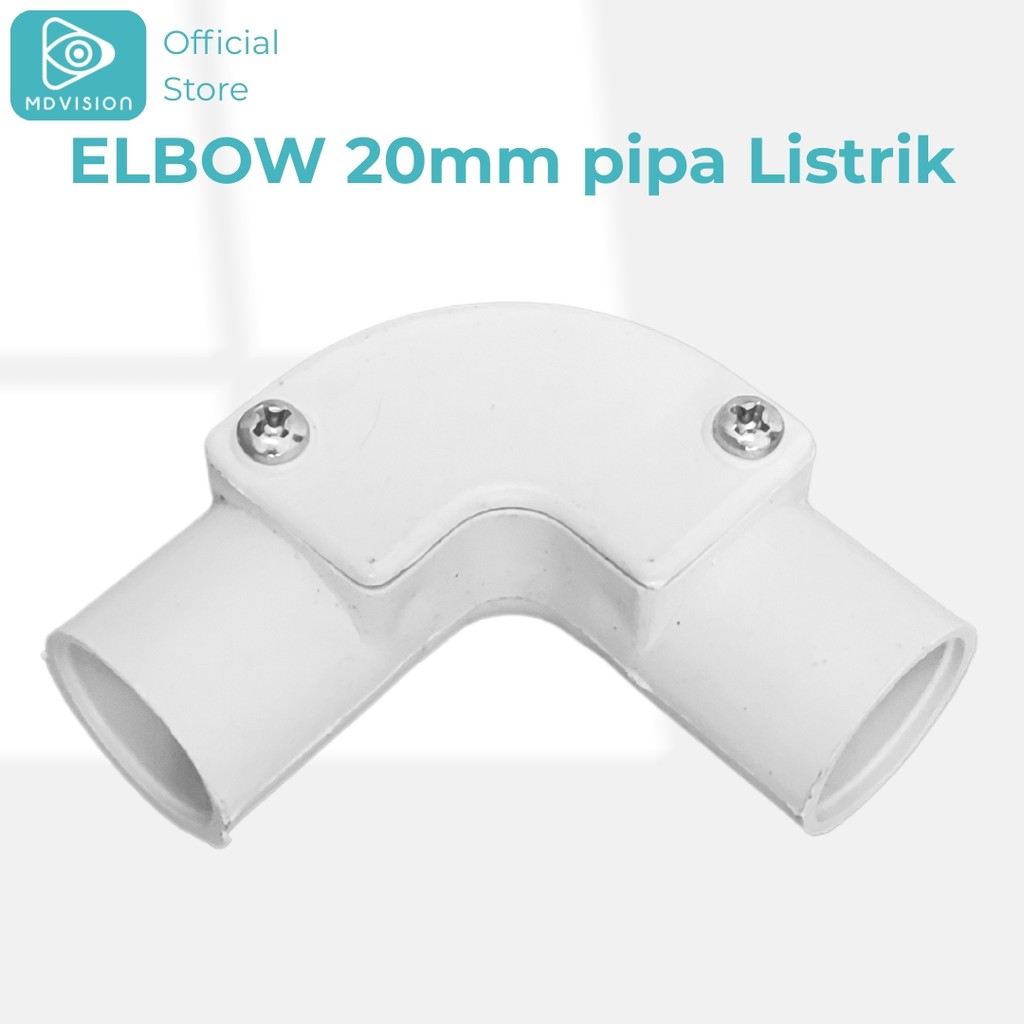 Jual Elbow Pipa Listrik 20mm Putih – Sambungan Tekuk L 90° untuk ...