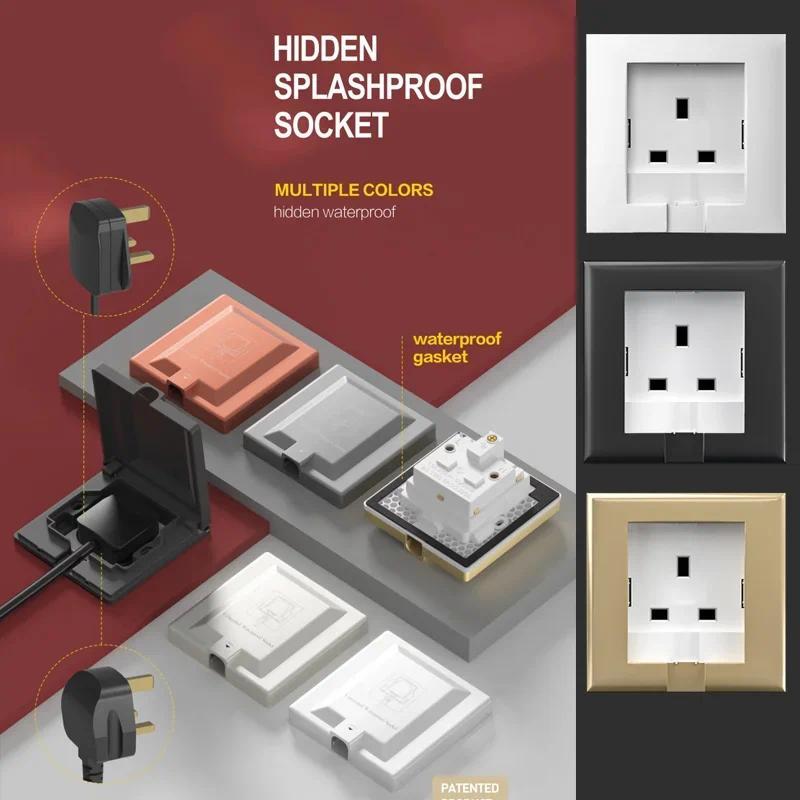 Jual UK Plug 13A Wall Embedded Socket Panel, Hidden Wall 220V ...