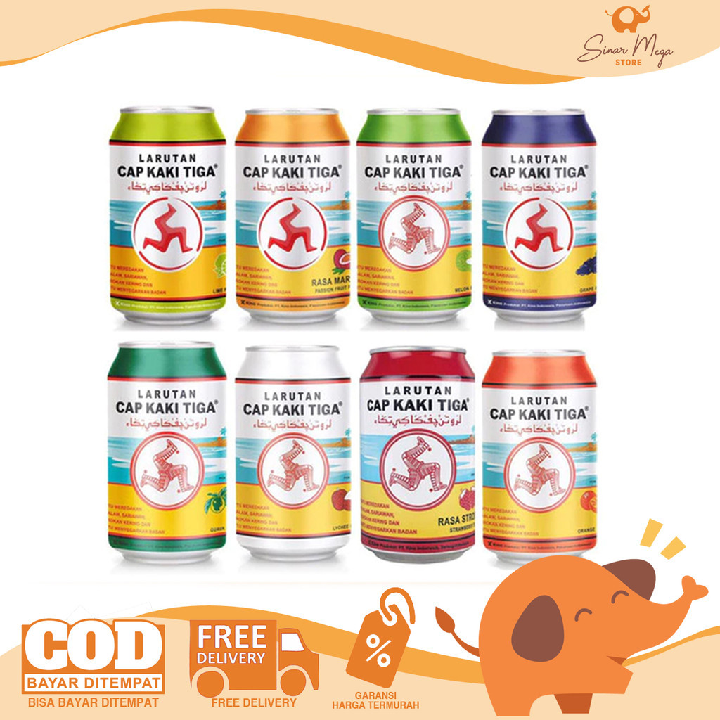 Jual Larutan Penyegar Cap Kaki Tiga Kaleng 320ML All Varian | Guava ...