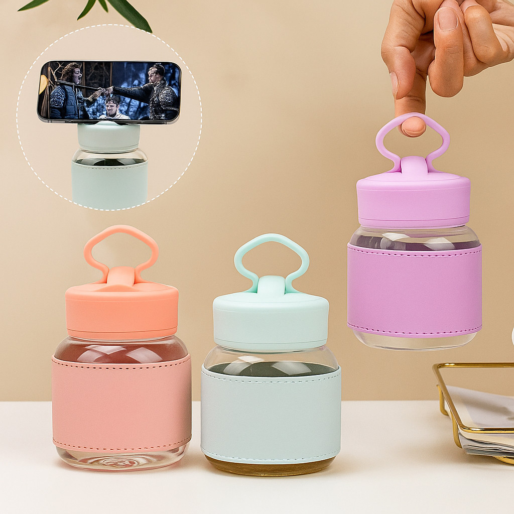Jual Bo6722 Botol Minum Kaca Mini / Botol Mini Portabel Kekinian ...