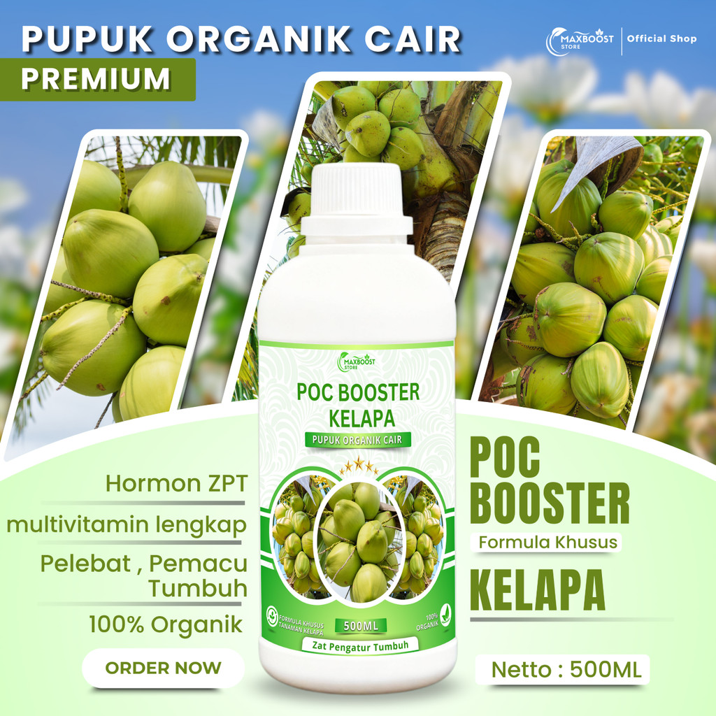 Jual POC BOOSTER KELAPA 500ML - Pupuk Organik Cair dan ZPT ...