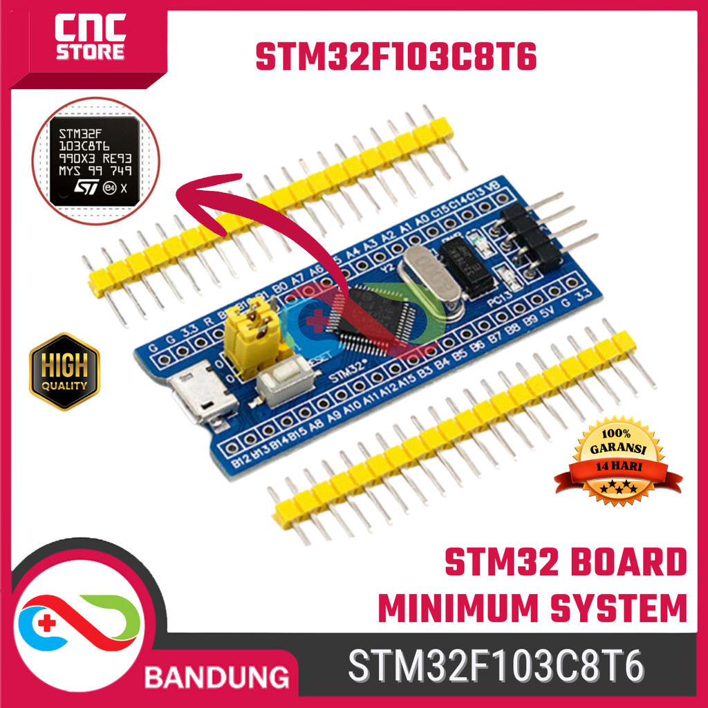 Jual STM32F103C8T6 Arm STM32 Minimum System Board Module – Papan kontrol elektronik (otak proyek ...