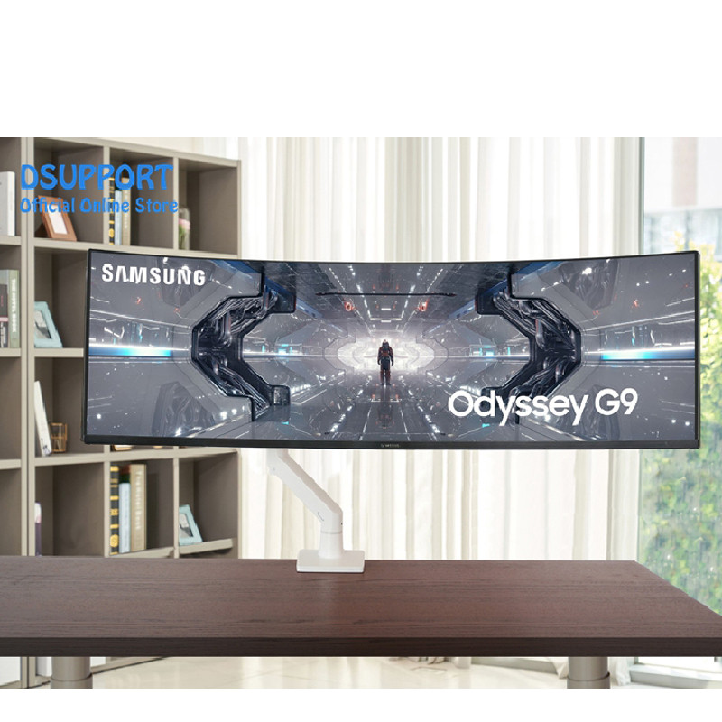 Jual S500 Aluminum Gas Spring Arm 3449 Inch Curved Arc Screen Monitor ...