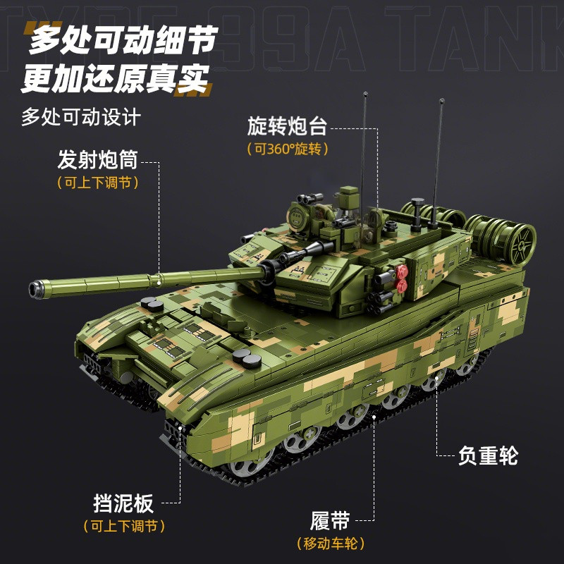 Jual 2699 PCS WW2 Military Panzer Panther Medium Tank Building blocks ...