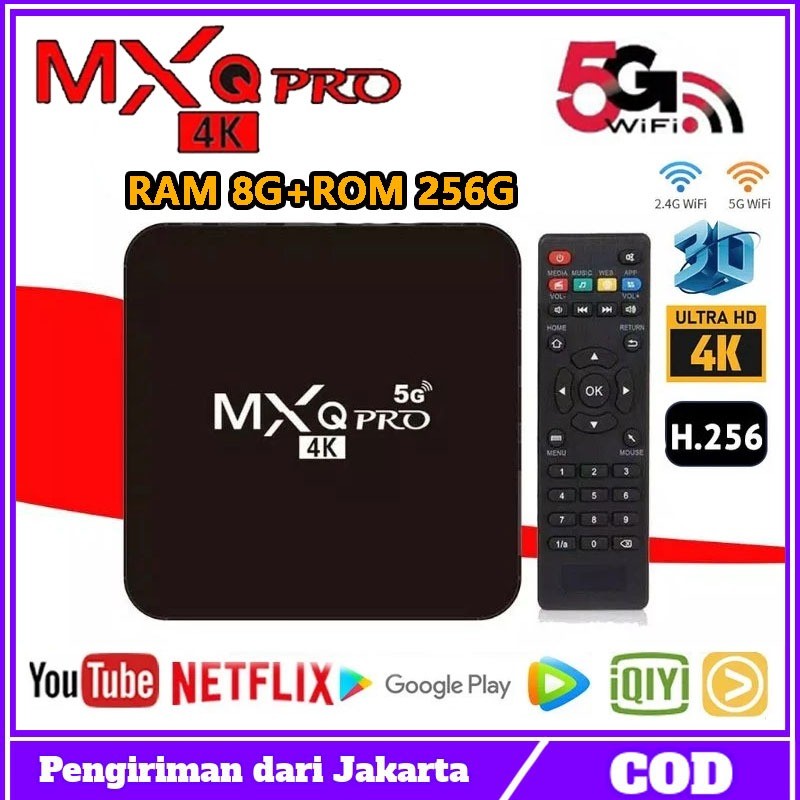 Jual Siap - Android Tv Box MXQ Pro 5G 13.0os 2Gb WIFI 8Gb Ram 256Gb Rom ...
