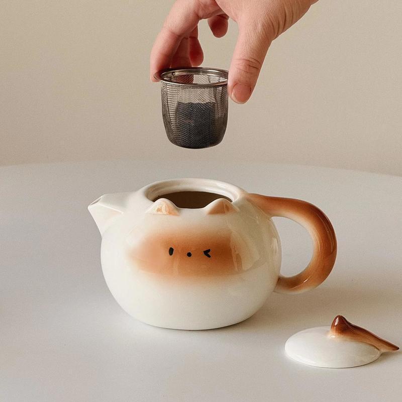 Jual Creative Siamese Cat Teapot Set Home Tea Brewing Kit Cute Ceramic ...