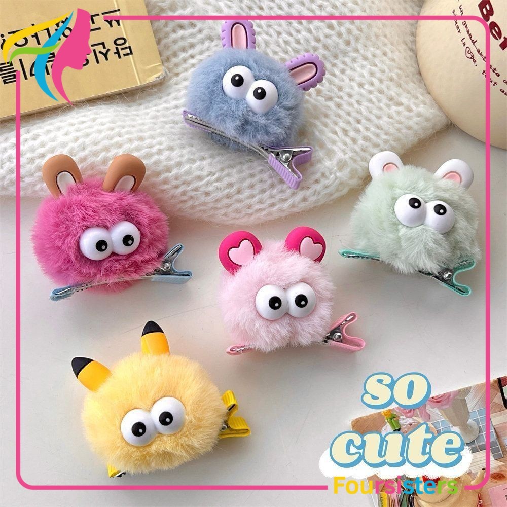 Jual [FS] Jepit Rambut Boneka Pom Pom Lucu dan Kelinci Accesoris Ikat ...