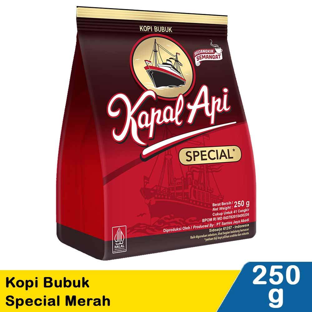 Jual KAPAL API KOPI BUBUK SPECIAL MERAH 250g | Shopee Indonesia