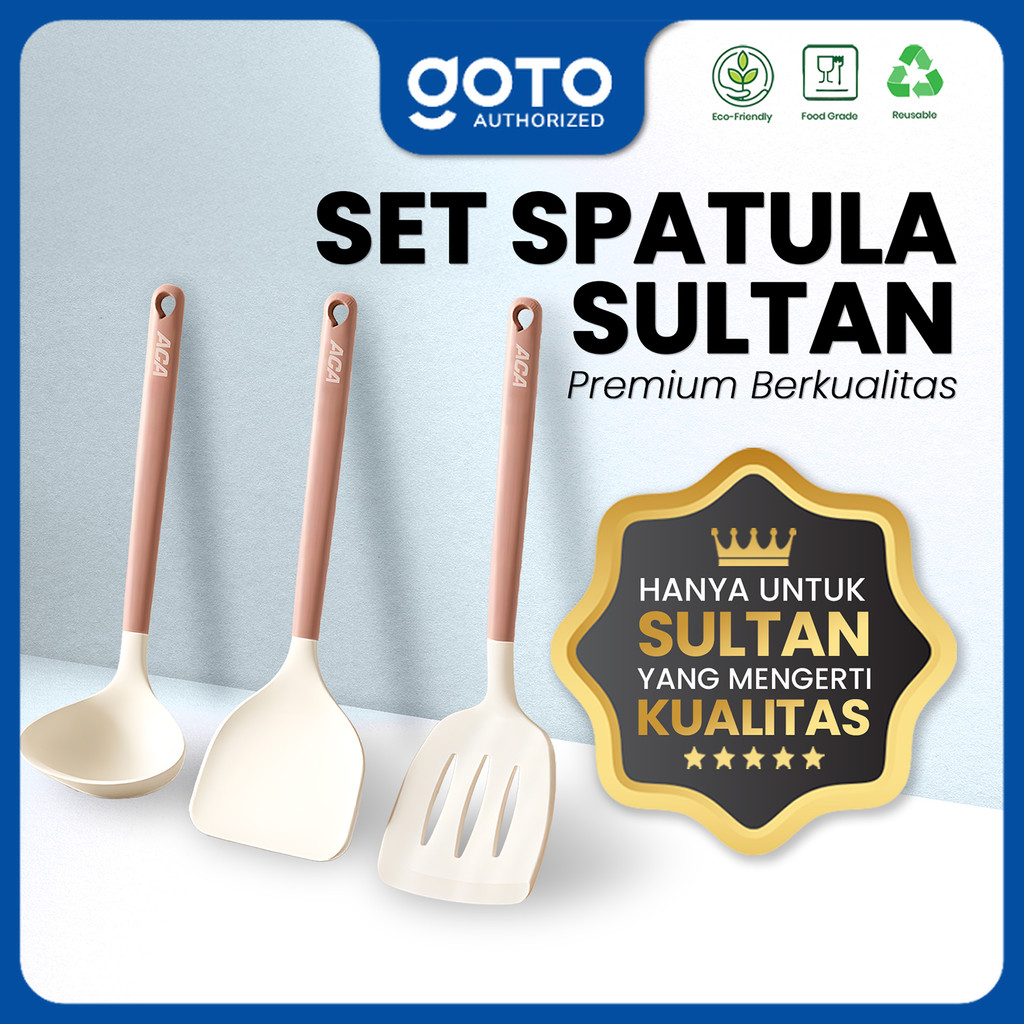 Jual [SULTAN, MEWAH & PREMIUM] Goto Tensly Spatula Silikon Sutil Sendok ...