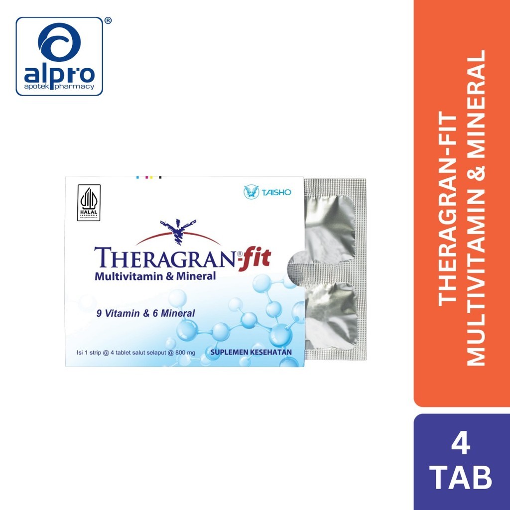 Jual Theragran-Fit Multivitamin & Mineral 4 Tablet | Shopee Indonesia