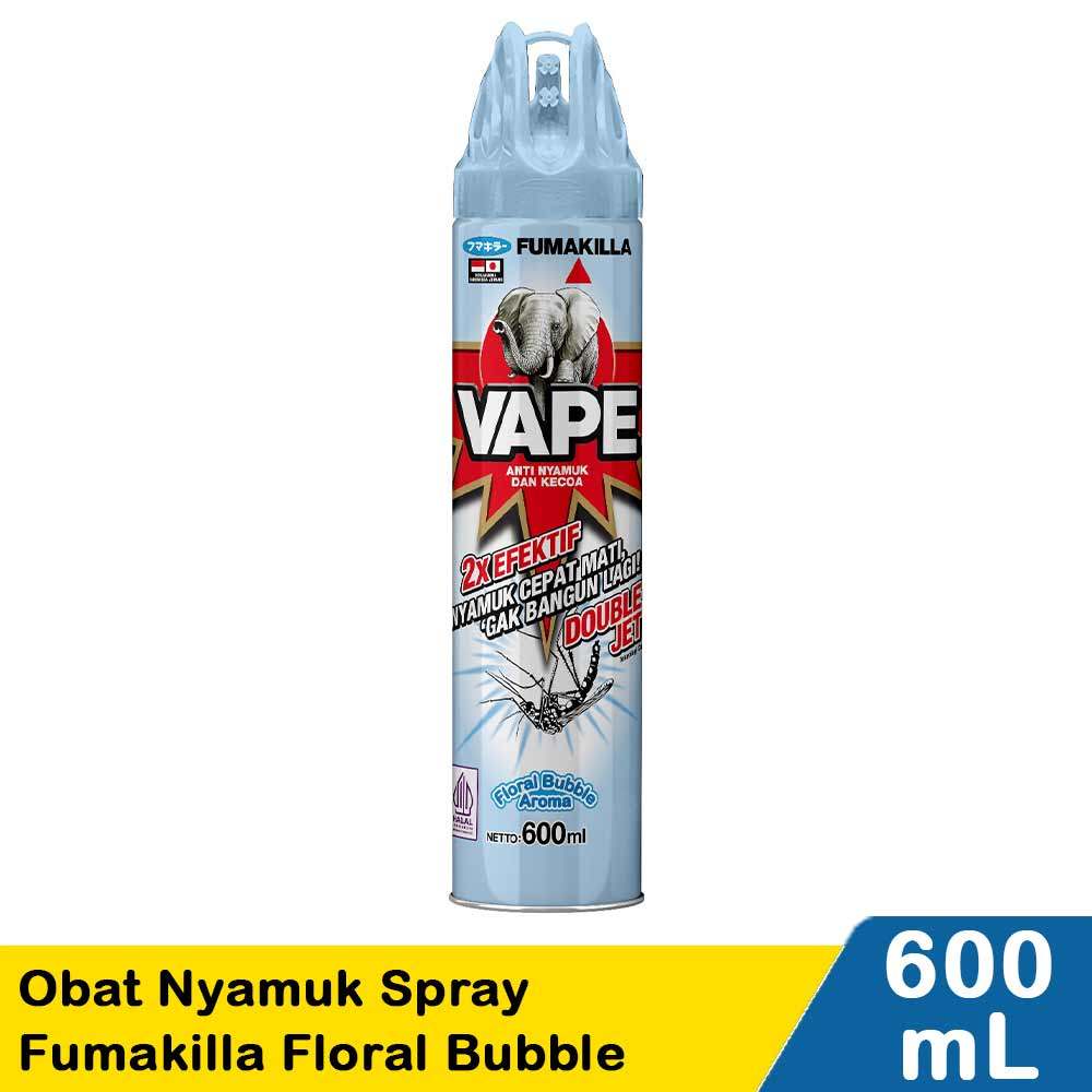 Jual VAPE OBAT NYAMUK SPRAY FUMAKILLA FLORAL BUBBLE 600mL | Shopee ...