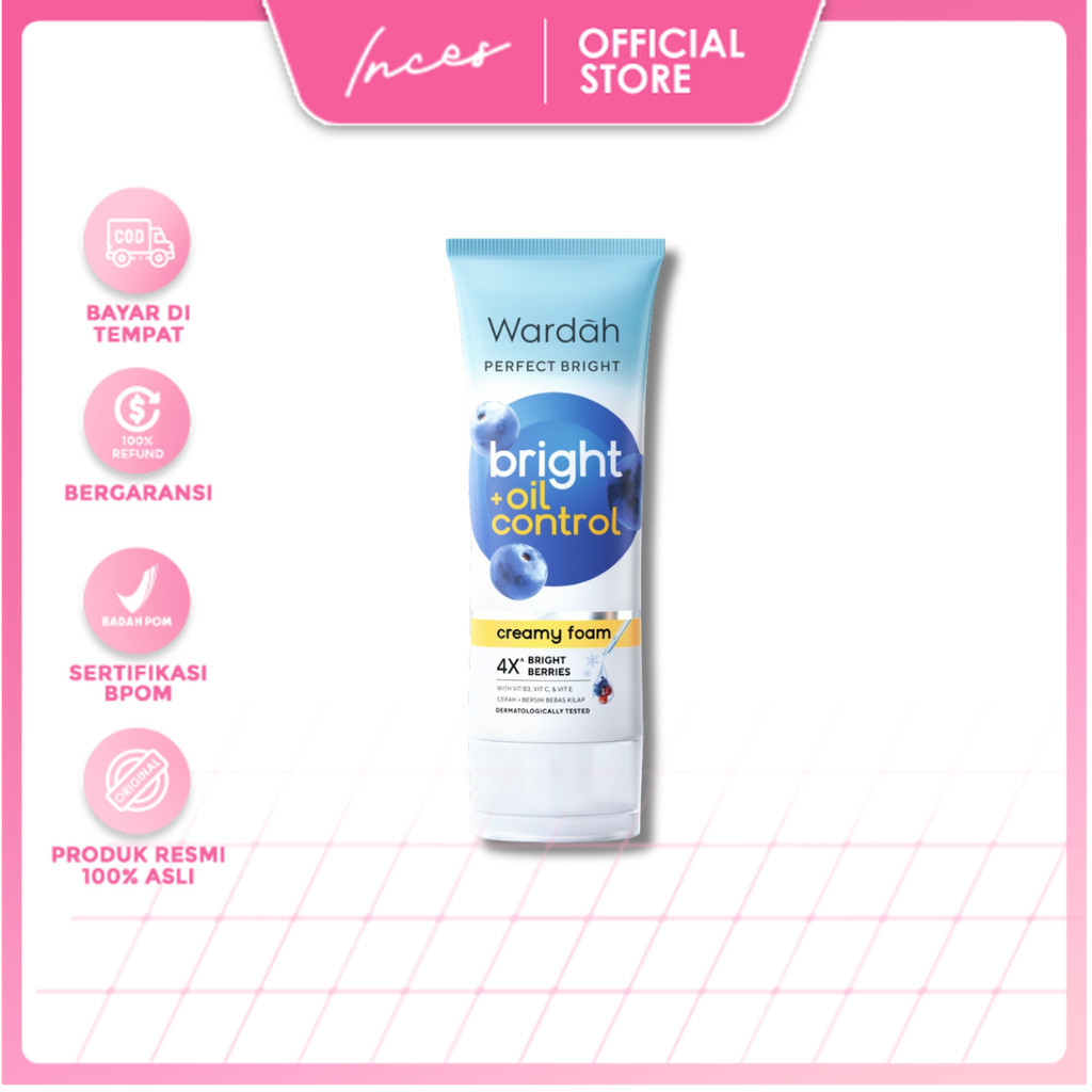 Jual inces - Wardah Perfect Bright Creamy Foam Brightening + Oil ...