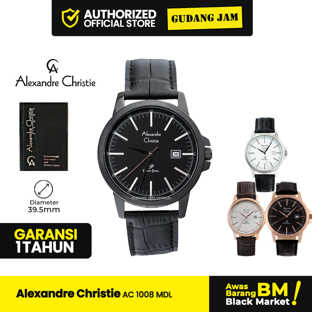 Jual Jam Tangan Pria Alexandre Christie AC 1008 MDL Analog Leather ...