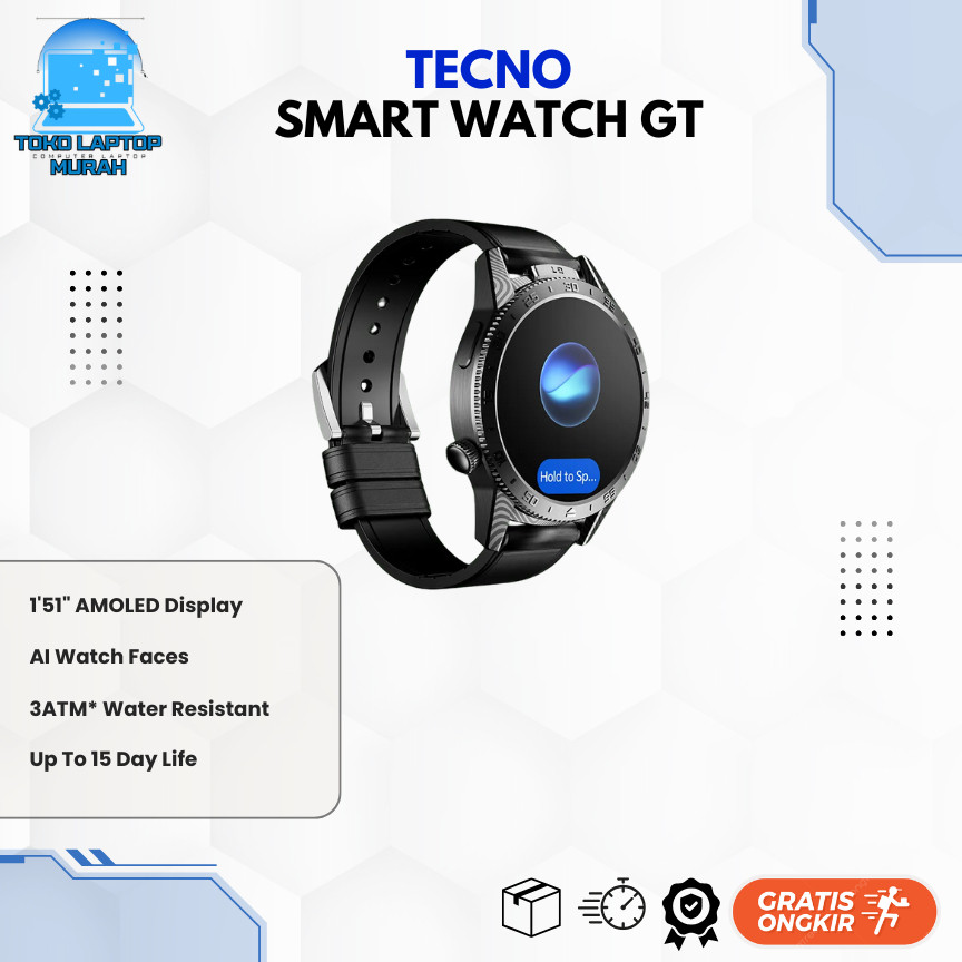 Jual Tecno Smart Watch GT AI On Your Wrist Garansi Resmi Tecno Smart ...