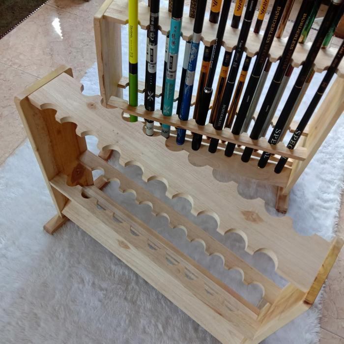 Jual Rak Pancing Kayu Dudukan Joran Universal Homemade Berkualitas - 20 ...