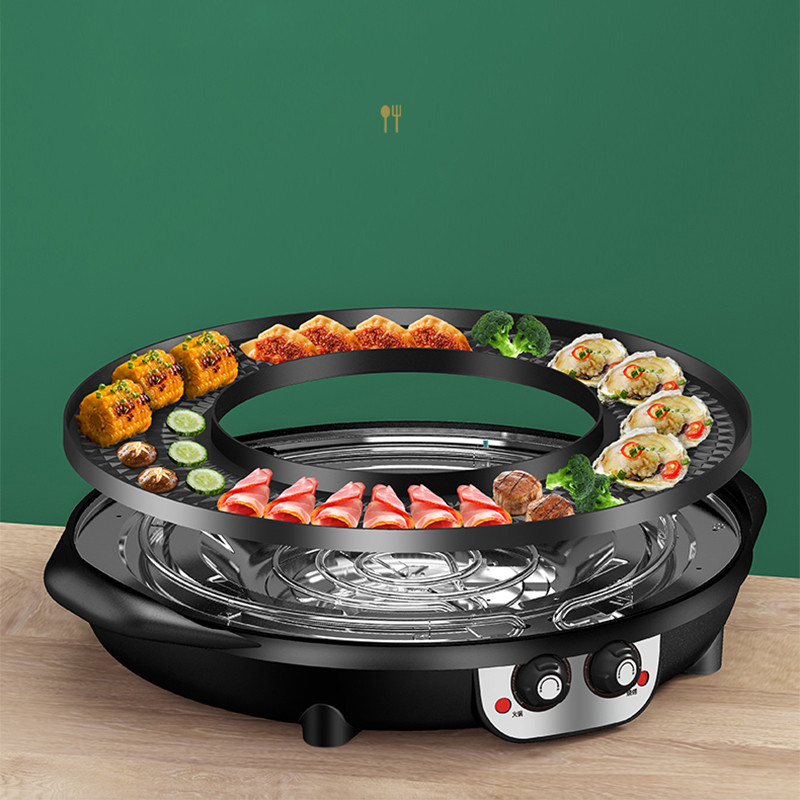 Jual 3 in 1 Electric Hot Pot BBQ Grill 2300W Multifunction Portable ...