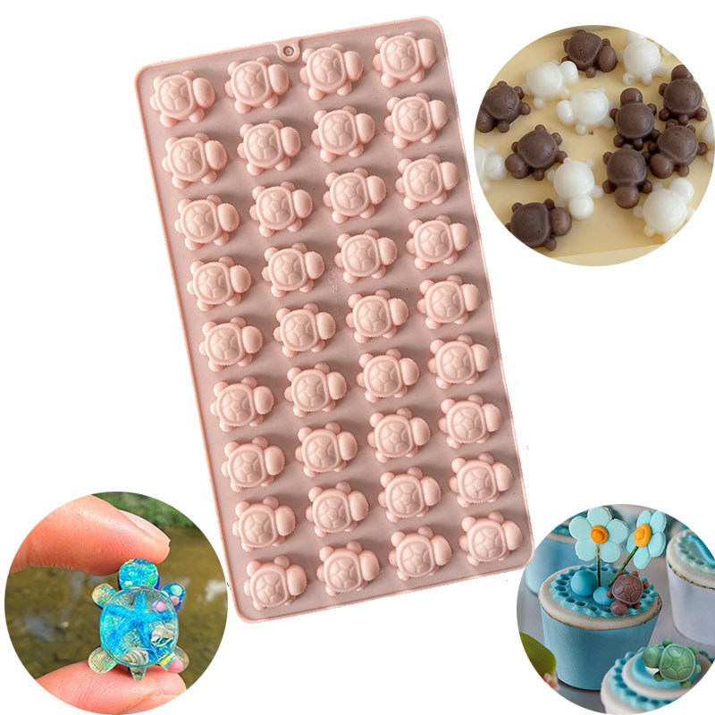 Jual Mini Turtle ocolate Silicone Mold Tortoise Candy Gummy Ice Cube ...