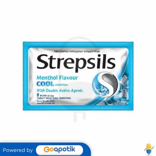 Jual Strepsils Menthol Flavour Cool Sensation Sachet 8 Butir | Shopee ...