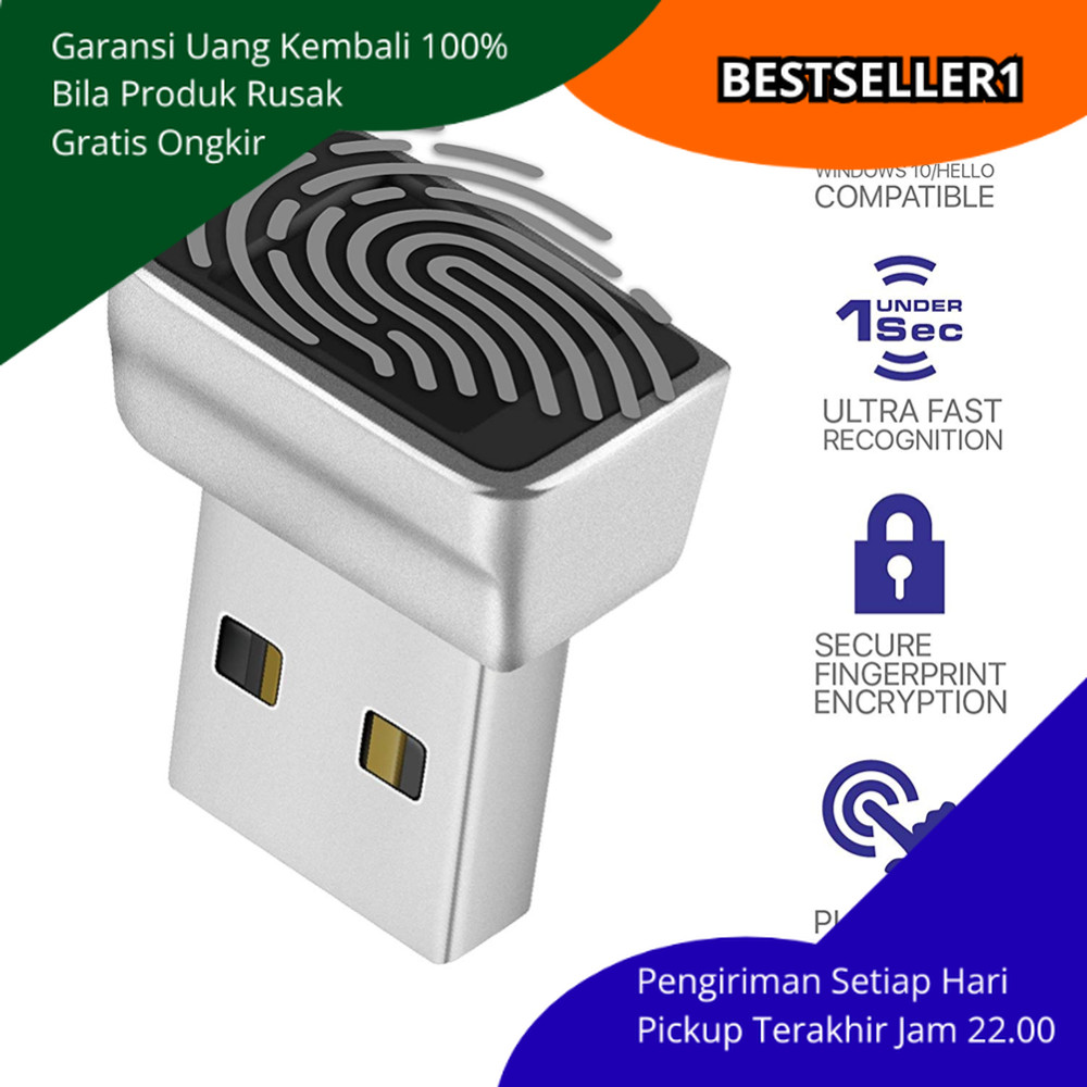 Jual USB Fingerprint Scanner Reader Sidik Jari Login Untuk Laptop PC ...