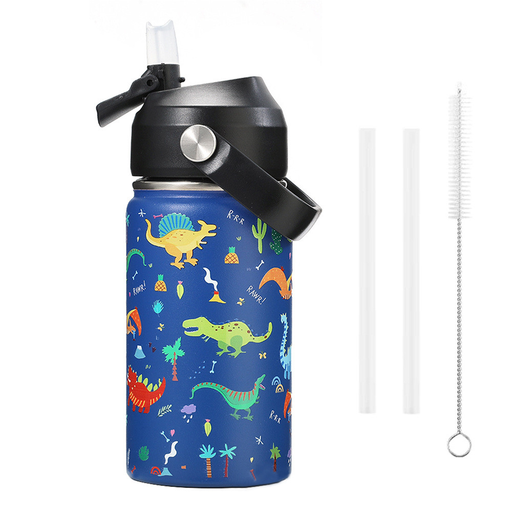 Jual Kids Insulated Cup with Straw 360ML Stainless Steel Toddler Water ...