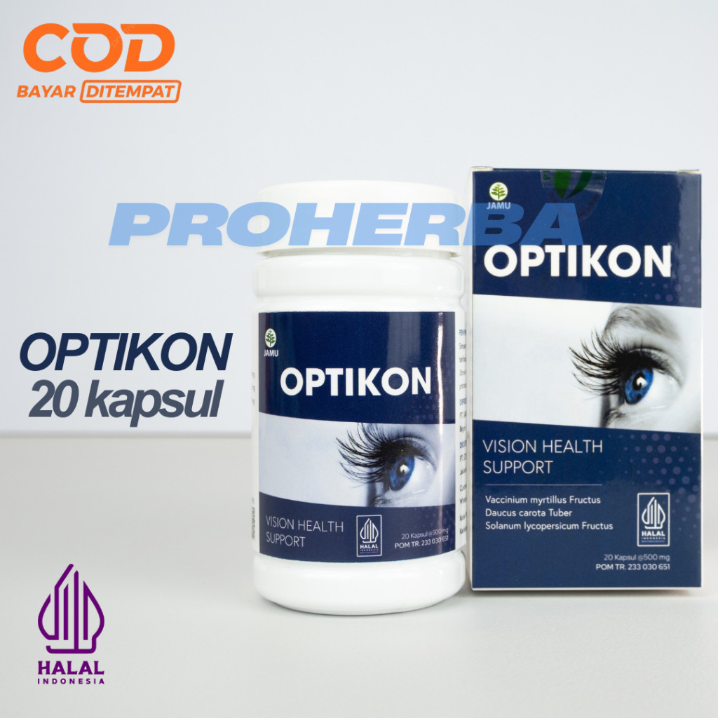 Jual (TERLARIS) Optikon Herbal Mata Original 20 Kapsul | Shopee Indonesia