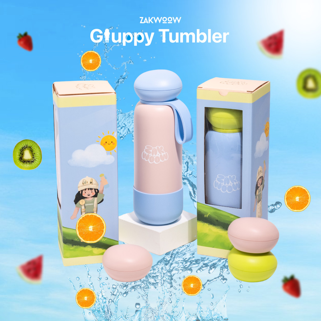 Jual Zakwoowstyle Gluppy Tumbler Stainless Lucu 720ml Anti Bocor ...