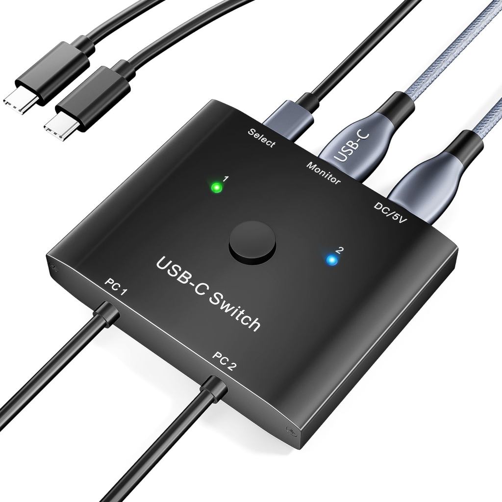 Jual USB C Switcher 2 Computers,KCEVE Bi-Directional USB Type C KVM ...