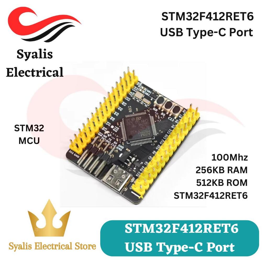 Jual Weact Studio STM32F412RET6 STM32 Module with USB Type-C Port STM32 ...