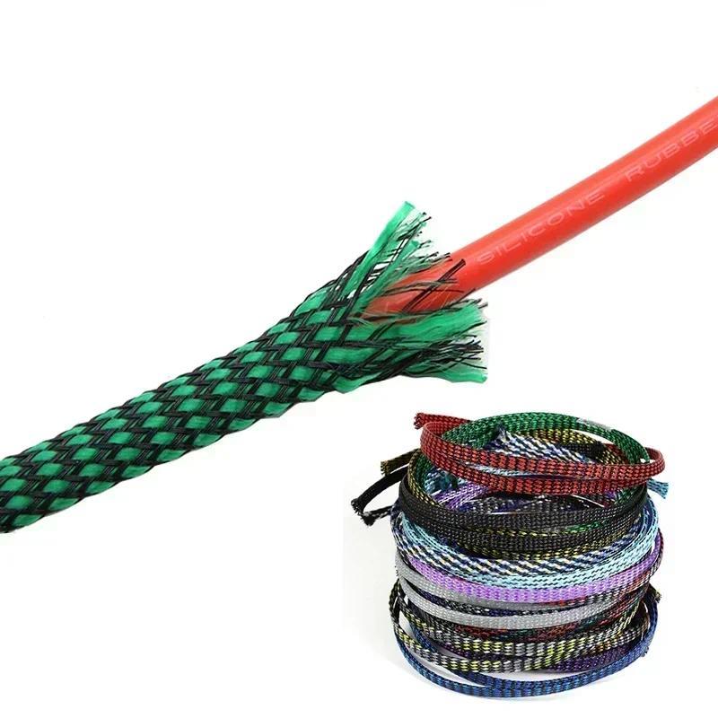 Jual 1/3/5/10M New Braid Sleeve PET Yarn + PP Cotton 4 8 12mm Soft Wire ...