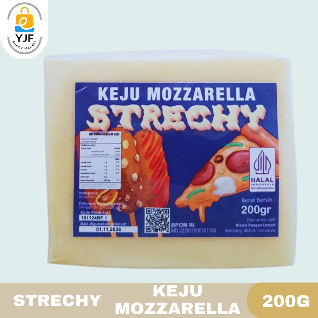 Jual Strechy Keju Mozzarella 200g - Biru / Keju Mozarela / Keju Strechy ...