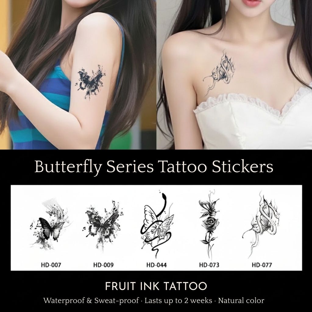 Jual Stiker Tato Butterfly Series Mini – Temporary Tattoo Fruit Ink ...