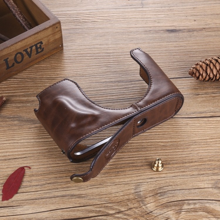 Jual Genuine Leather Camera Bag for Leica Q2 Q QP TYP116 Bottom Opening ...