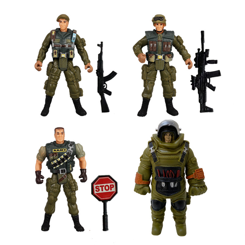 Jual 1:18 Army Men Soldier Police Fireman Explorer Hunter Action ...