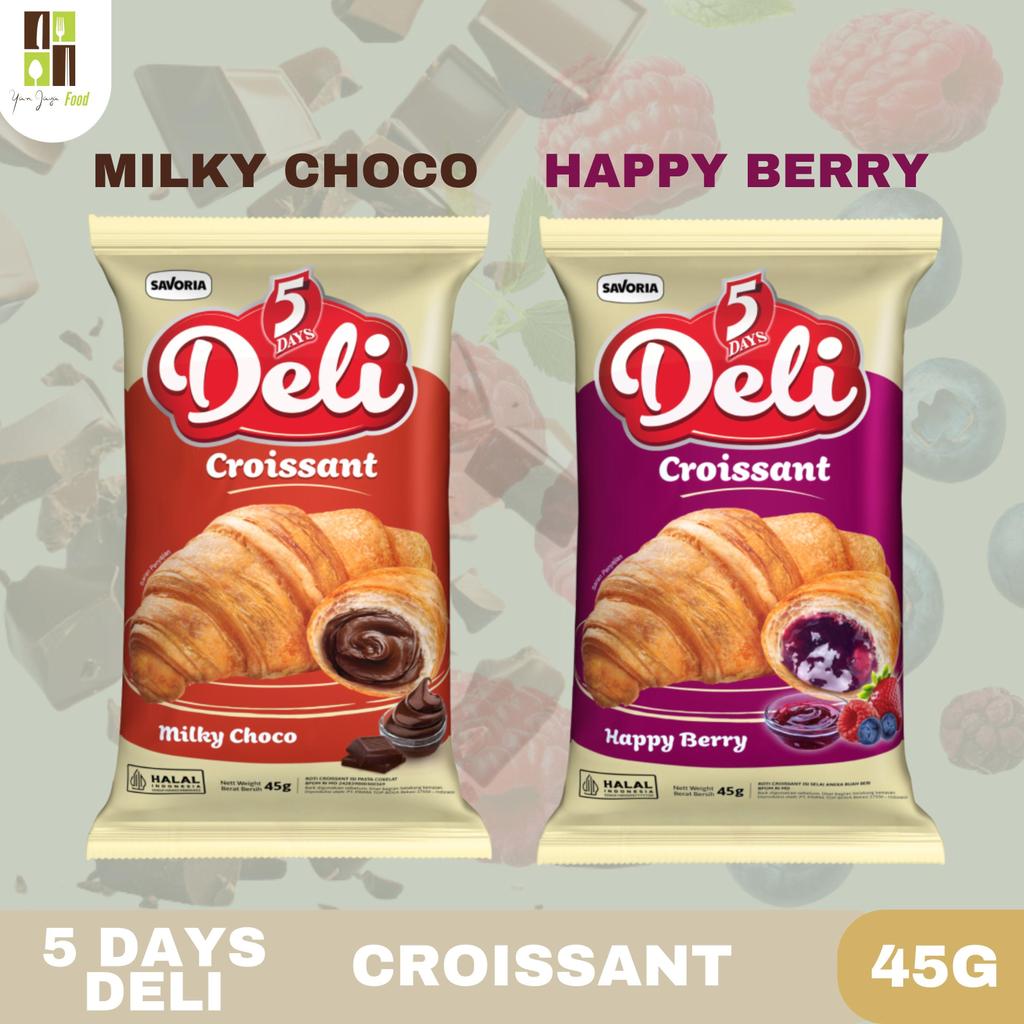 Jual Deli 5 Days Croissant 45g - 1 PCS / Rasa Milky Choco / Happy Berry ...
