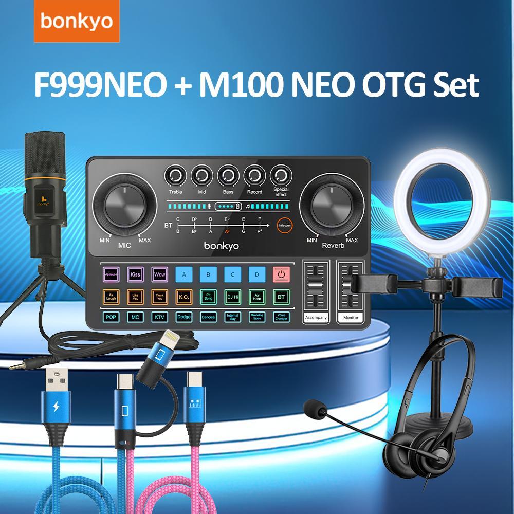 Jual Bonkyo Paket Peralatan Streaming Lengkap: Sound Card F999NEO ...