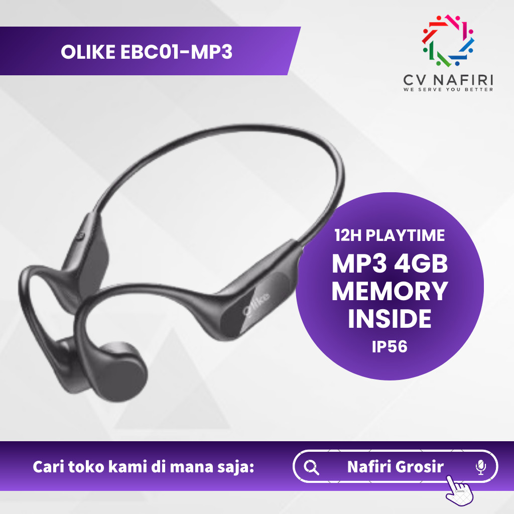 Jual Nafiri - Olike EBC01-MP3 Wireless Bluetooth 5.3 Headset Earphone ...