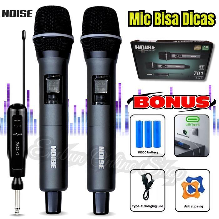Jual COD Mic Wireless / Mic Double Wireless Noise 701 VHF | Mic Ori ...