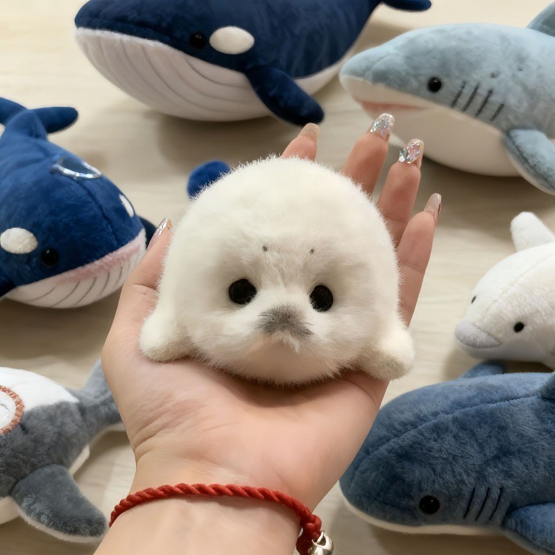 Jual Cute Seal Plush Soft Toy Keychain - Adorable Ocean Guardian ...