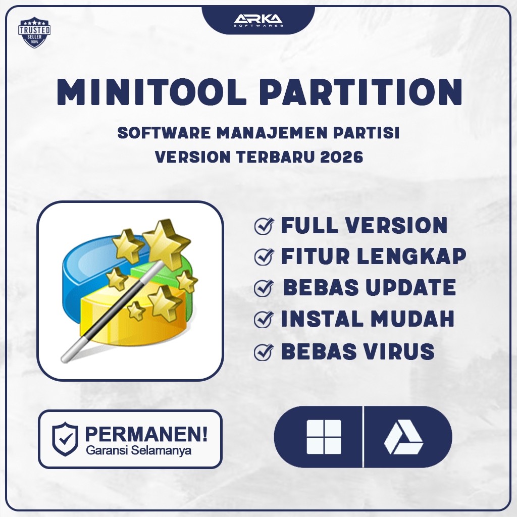 Jual Minitool Partition Wizard 2026 Full Version Original Lifetime + Panduan Instalasi (WIN ...